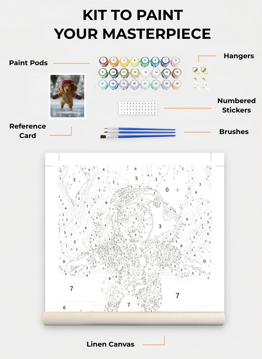 Dachshund Skating Style Icon Dog Art — Wolden Art - Premium Paint By ...