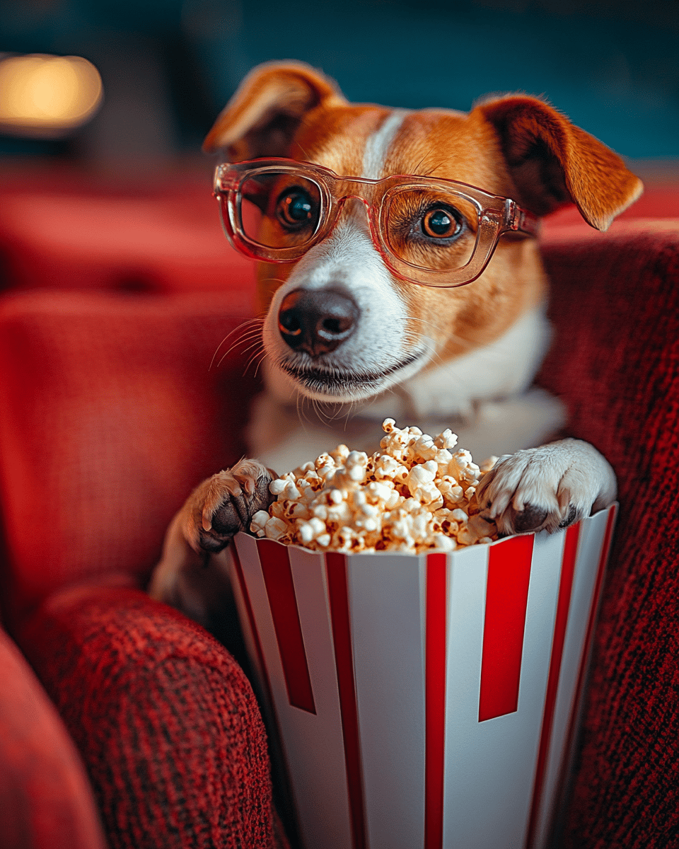 Jack Russell Movie Night Pup Dog Art — Wolden Art - Premium Paint By ...
